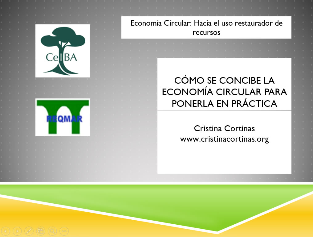 Cómo Se Concibe La Economía Circular Para Ponerla En Práctica Dra Ma Cristina Cortinas Durán